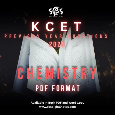 Kcet Pyq Chemistry Previous Year Question 2025 Pdf Format