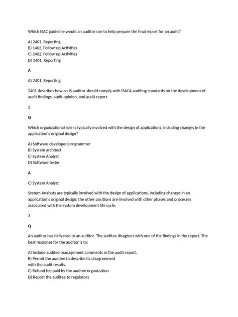 Domain 3 Reviw Pdf Auditors Report Audit