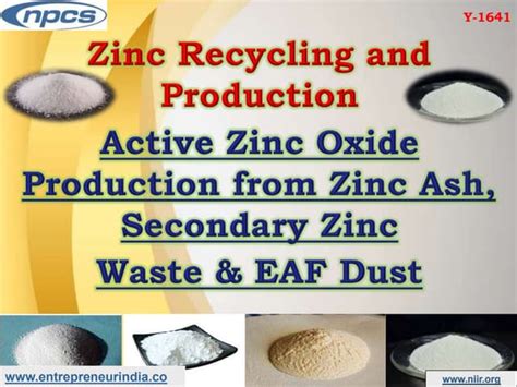 Zinc Recycling And Production Active Zinc Oxide Production From Zinc