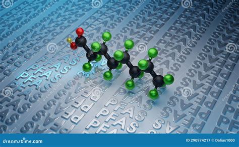Pfas Per And Poly Fluoroalkyl Substances 3d Molecule Conformer