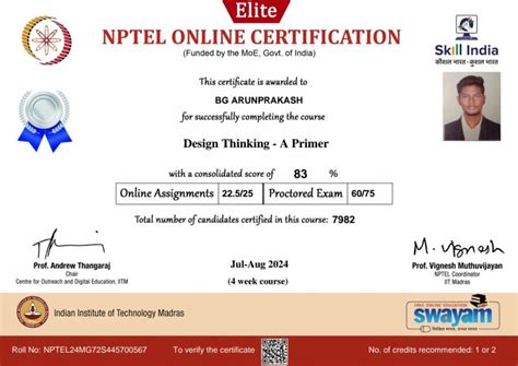 arunprakash bg on linkedin designthinking nptel iitmadras