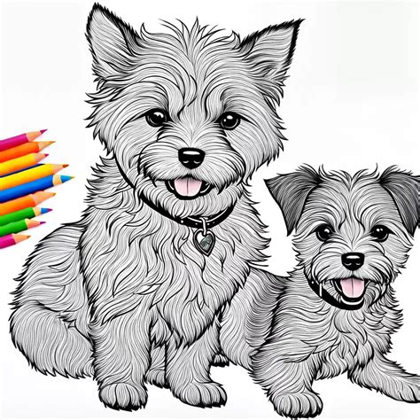Desenhos Para Imprimir E Colorir De Cachorro Peludo Pequeno