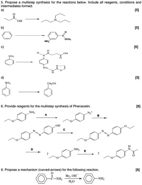 Solved 5 Propose A Multistep Synthesis For The Reactions Below Include All Reagents