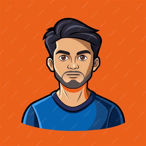 Premium Vector Vector Portrait Of A Young Man