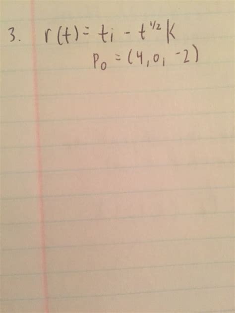 solved a parameterization r t of a curve is given