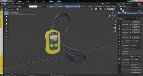 Obd2 Code Reader Yellow Vertical Position 3d Model 34 3ds Blend