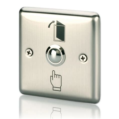 Stainless Steel Metal Exit Push Button Door Release Switch Access Control System