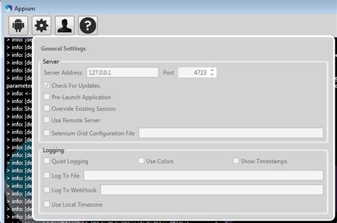 How To Specify Newcommandtimeout Device Capability In Appiumexe Gui