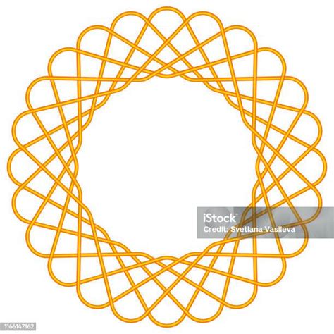 골드 추상 첨탑 기하학적 장식 요소 벡터 일러스트레이션 0명에 대한 스톡 벡터 아트 및 기타 이미지 0명 Spirograph 곡선 Istock