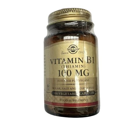 Vitamin B1 Thiamin 100 Mg Vegetable Capsules 100 D