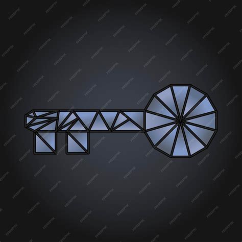 Premium Vector Key Abstraction Low Poly Illustration Vector