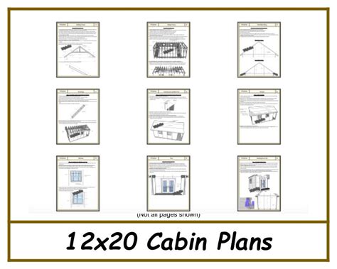 12x20 Cabin Plans With Porch Backyard Office Pdf Download Etsy