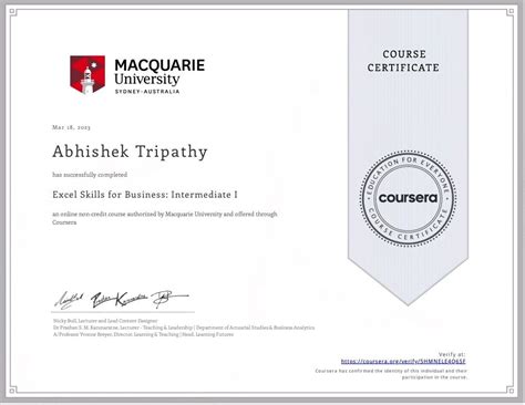 Abhishek Tripathy On Linkedin Excelcertified Intermediate1 Skillup