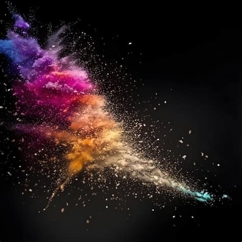 Premium Ai Image A Colorful Explosion On A Black Background