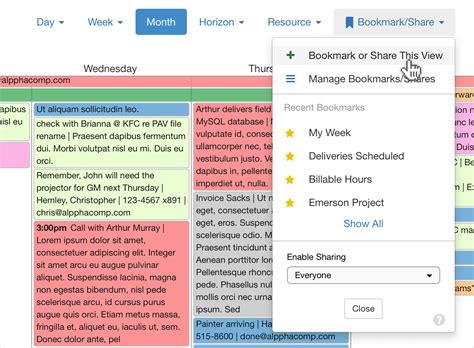 Publish And Share Your Schedule Dayback