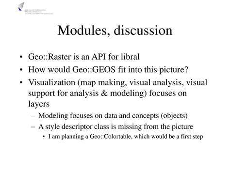 Geoinformatics Tools With Perl Integration Development Needs Ppt Download
