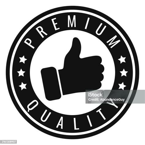 다크 그레이 프리미엄 품질 절연 라운드 스탬프 스티커 별과 엄지 손가락 아이콘 벡터 일러스트 레이 션과 기호 검은색에 대한 스톡 벡터 아트 및 기타 이미지 Istock