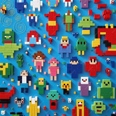 Create Your Own Pixel World Character And Element Templates Premium Ai Generated Image
