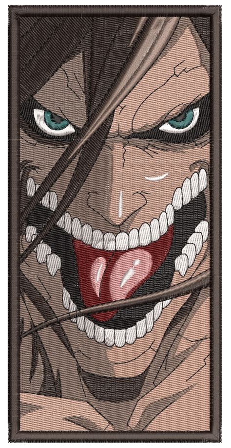 Anime Embroidery Pattern Eren Titan Vert A G E Store Designs