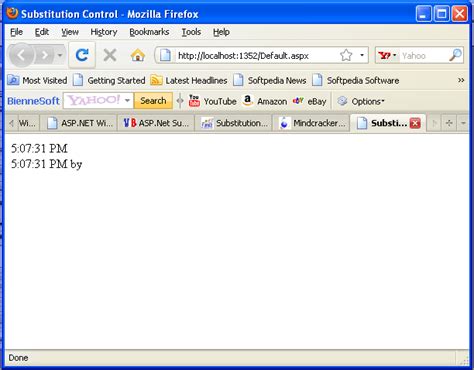ASP NET Substitution Control Using VB NET