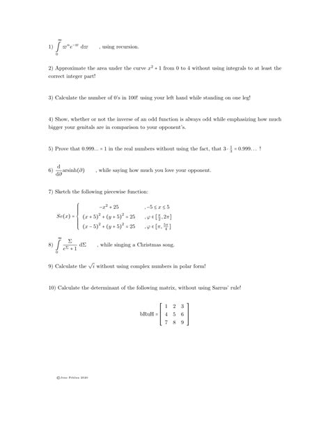 Pdf Maths Questions That Will Tickle Your Scrotum