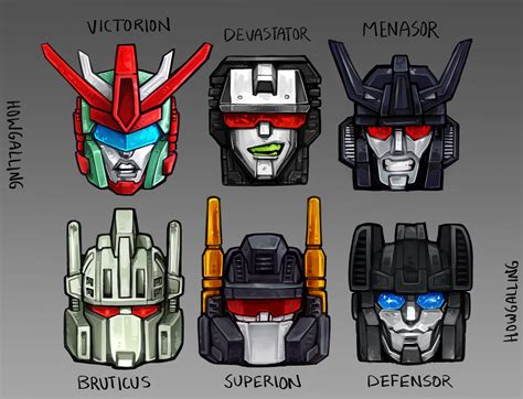 Constructicons Gestalts Coneheads Transformers Combiners G1 Headshot