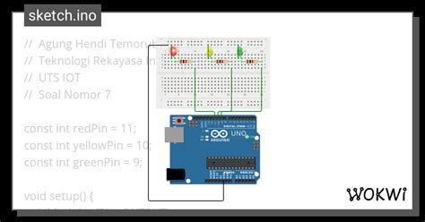 Membuat Lampu Lalu Lintas Wokwi Esp Stm Arduino Simulator