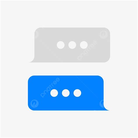 Two Message Bubbles For A Messaging App Communication Button Element Vector Communication