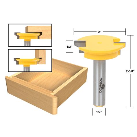 Joinery Reversible Glue Joint Drawer Front Joint Router Bit Reversible Shank