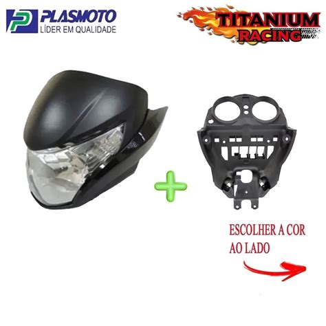 Farol Completo Titan 150 Flex 2011 A 2013 Com Aranha Original Plasmoto