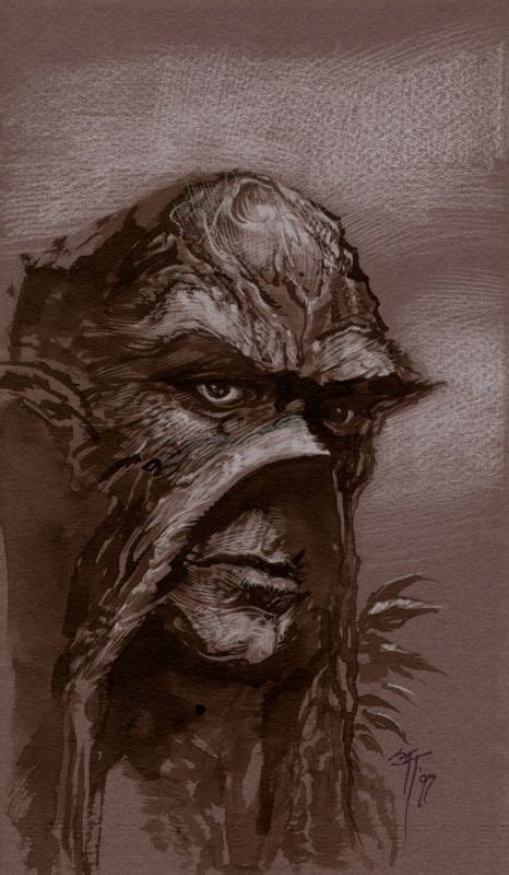 Swamp Thing Sketch Comic Art Art Gallery Face Drawing