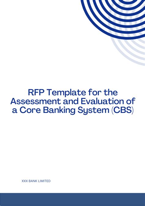 Rfp Template For The Assessment And Evaluation Of A Core Banking System Cbs Banking And