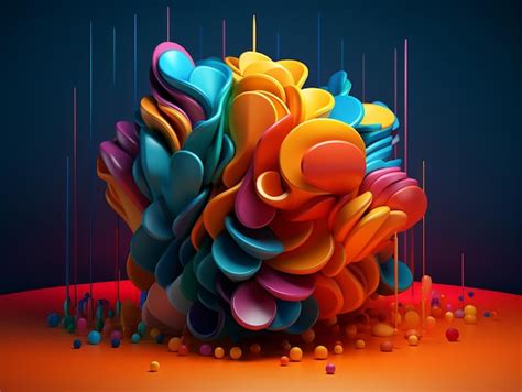 Premium Ai Image Geometric 3d Stereoscopic Art Background Map