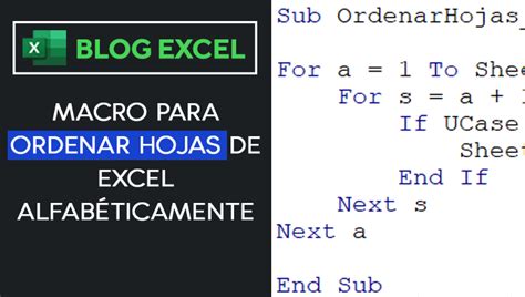 Macro Para Ordenar Hojas De Excel AlfabÉticamente Excel Contable