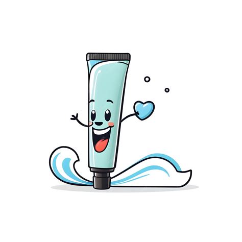 Cute Cartoon Toothpaste Character Vector Illustration Flat Design Premium Ai Generated Image