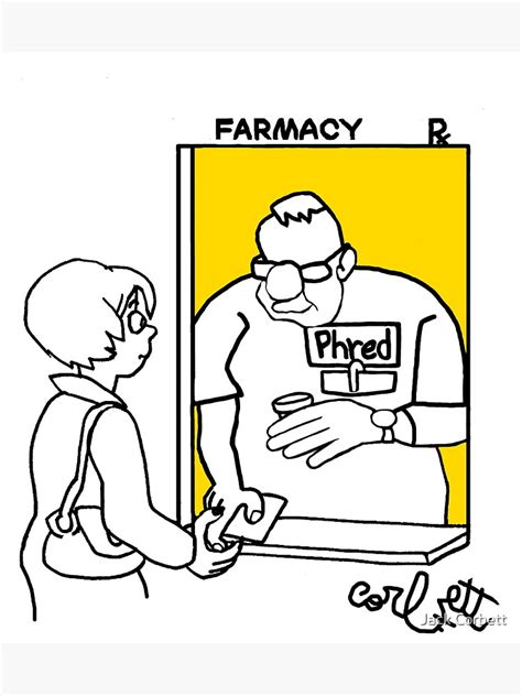 Phred The Farmacist Sticker By Jcorbettcartoon Redbubble