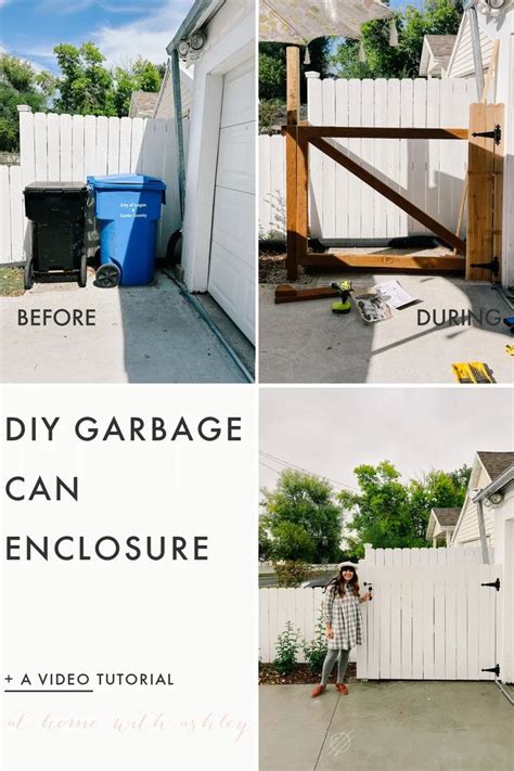 DIY Garbage Can Enclosure Outdoor Trash Cans Garbage Can Diy Privacy Fence