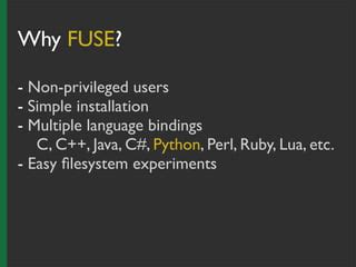 Python FUSE PPT