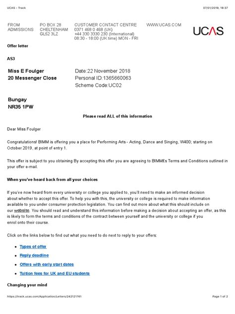 Ucas Track Pdf Business