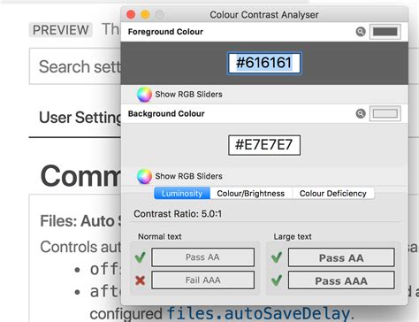 Settings Title And Description Text Does Not Meet Color Contrast Ratio