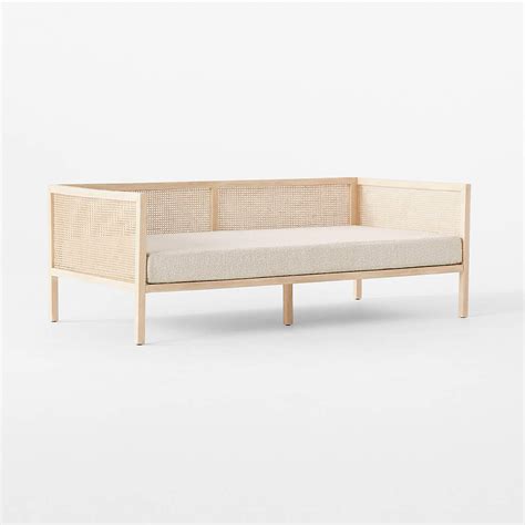 Boho Modern Natural Rattan Twin Daybed Frame Reviews Cb2