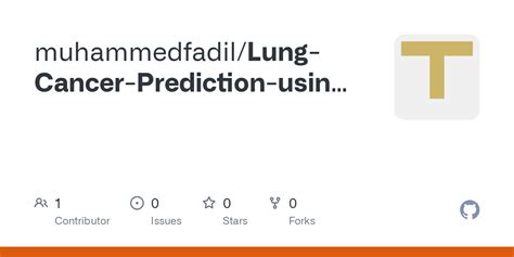 GitHub Muhammedfadil Lung Cancer Prediction Using SVM Algorithm