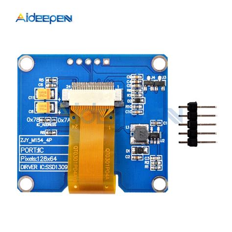 Ips 1 54 Inch 5pin Pm Oled Lcd Display Module Board Ssd1309 Drive Ic 1 Aideepen
