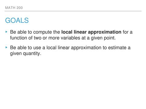 Local Linear Approximation Ppt Download
