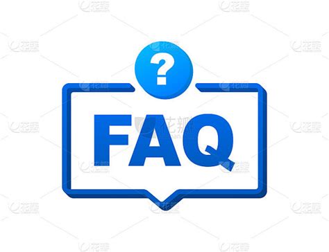 常见问题faq横幅。演讲气泡与文本faq。矢量插图。