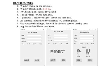 Solved Requirements 1 Window Should Be Non Resizable 2