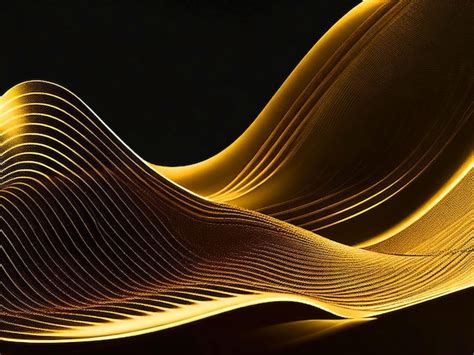 Premium Photo Wave Lines Pattern Smooth Curve Flowing Dynamic Gold Gradient Light