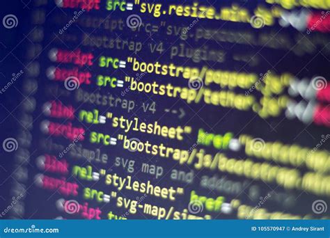 Html Code Computer Programming Source Code Abstract Screen Of Web