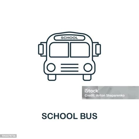 스쿨 버스 개요 아이콘입니다 학교 아이콘 컬렉션에서 크리에이 티브 디자인입니다 프리미엄 스쿨 버스 개요 아이콘입니다 웹 디자인 애플 리 케이 션 소프트웨어 및 인쇄에 대 한