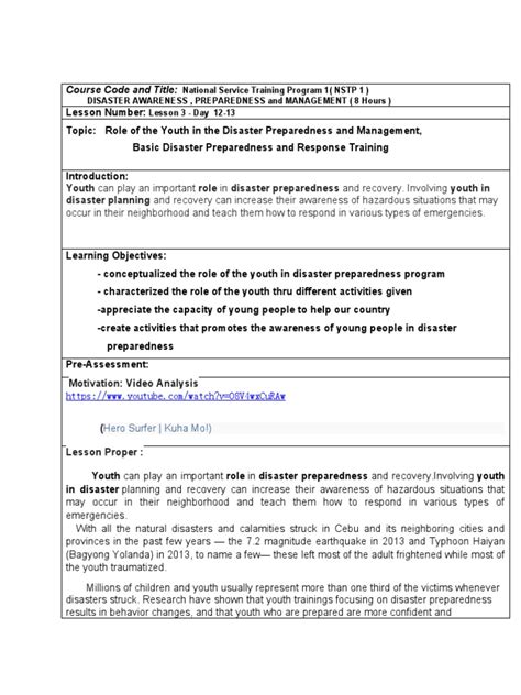 L3 Week 12 13 Pdf Emergency Management Emergency